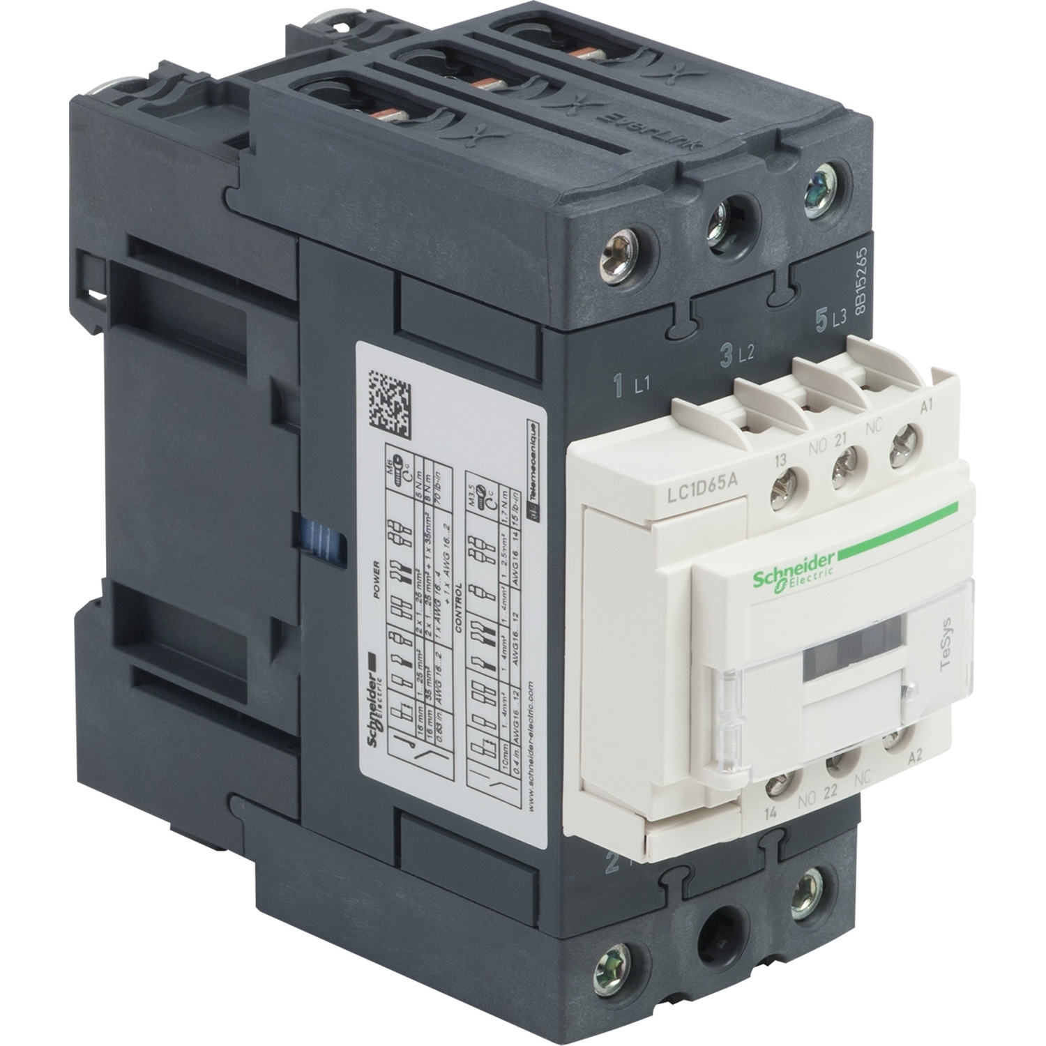 Contactor Schneider TeSys LC1D65AU7 3P-65A-220Vac - Quốc Phương Tech